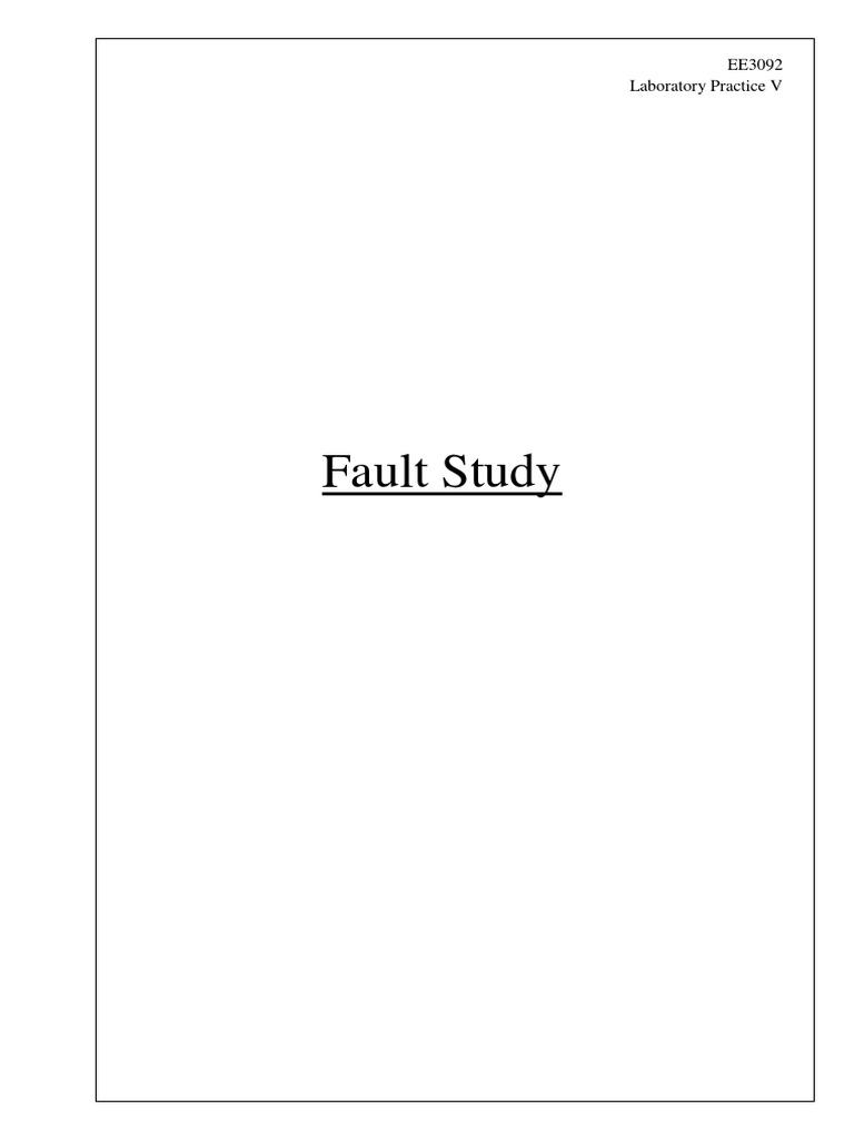 Fault Study: EE3092 Laboratory Practice V | PDF | Transformer | Power ...