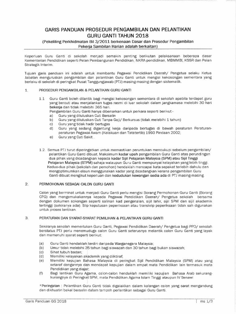 pp112016 Cuti Kuarantin | PDF