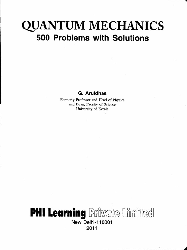 Applied Quantum Mechanics by A. F. J. Levi | PDF | Electron ...