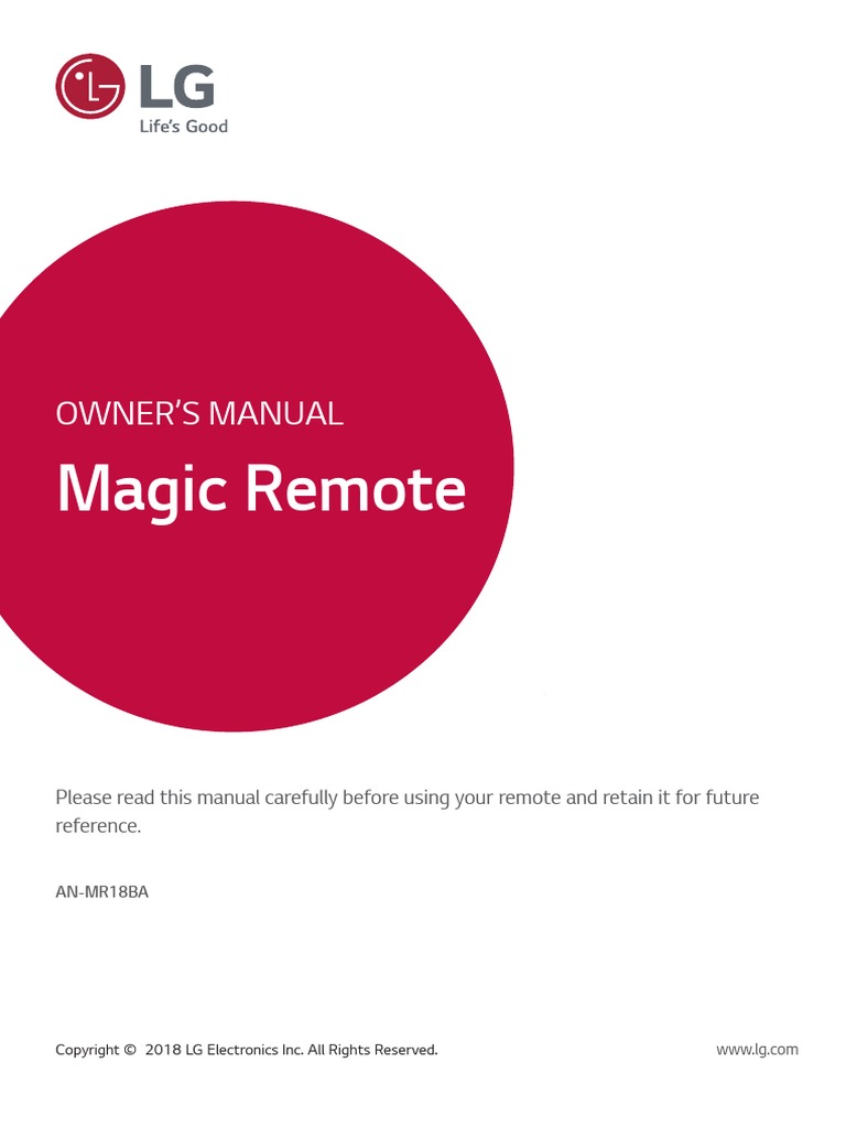 Magic Remote: Owner'S Manual | PDF | Set Top Box | Menu (Computing)