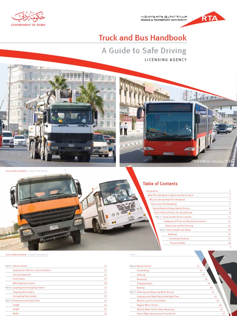 Truck and Bus Driver Safety Handbook | PDF | Semi Trailer Truck | Truck