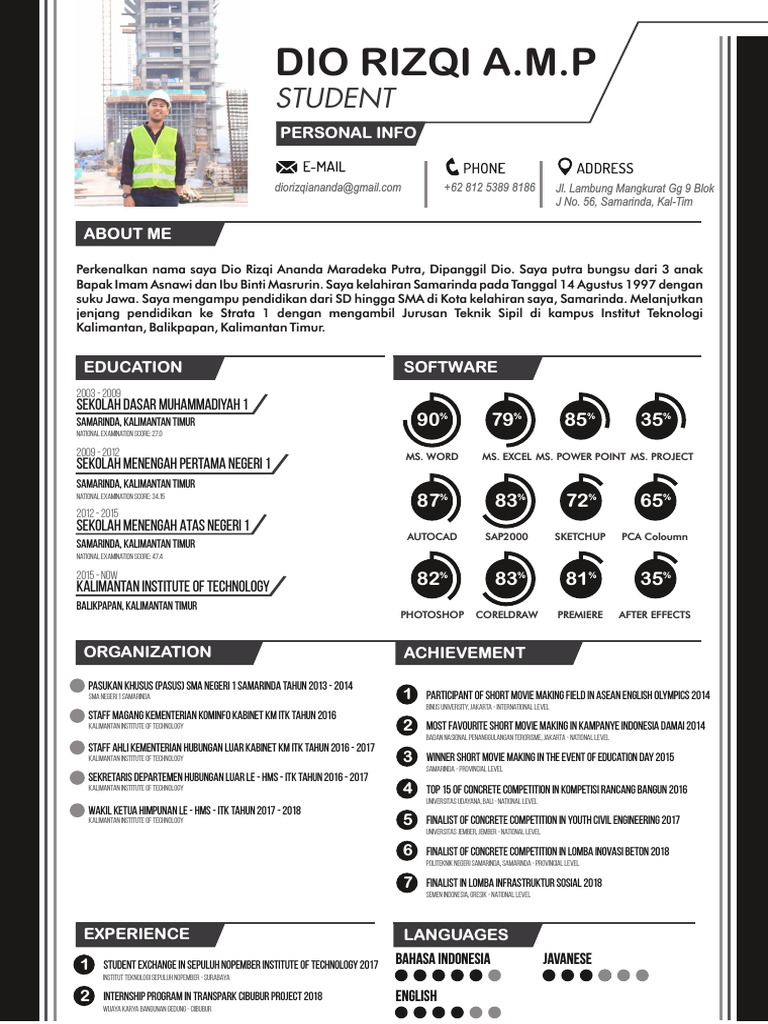 CV Dio Rizqi Ananda M.P | PDF