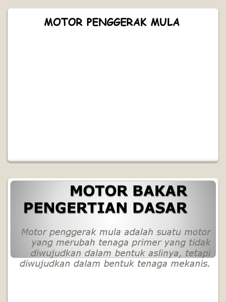 Penggerak Mula | PDF