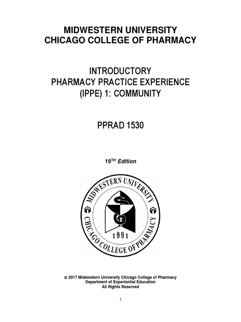 IPPE 1 Community Workbook Class of 2020 | PDF | Medical Prescription ...