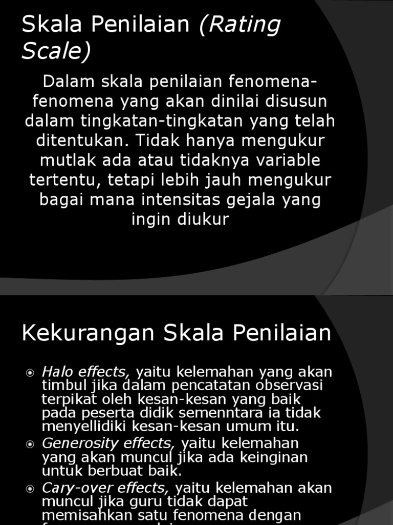 Skala Penilaian (Rating Scale) | PDF