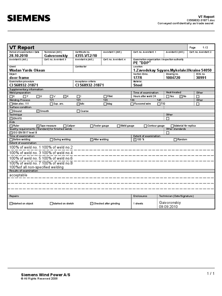 VT Report | PDF | Electric Heating | Welding