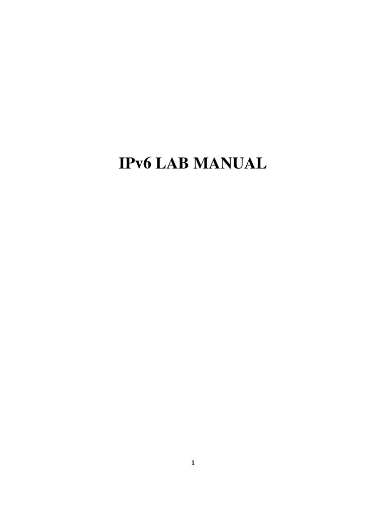 7 Ipv6 Lab Guide Pdf I Pv6 Ip Address