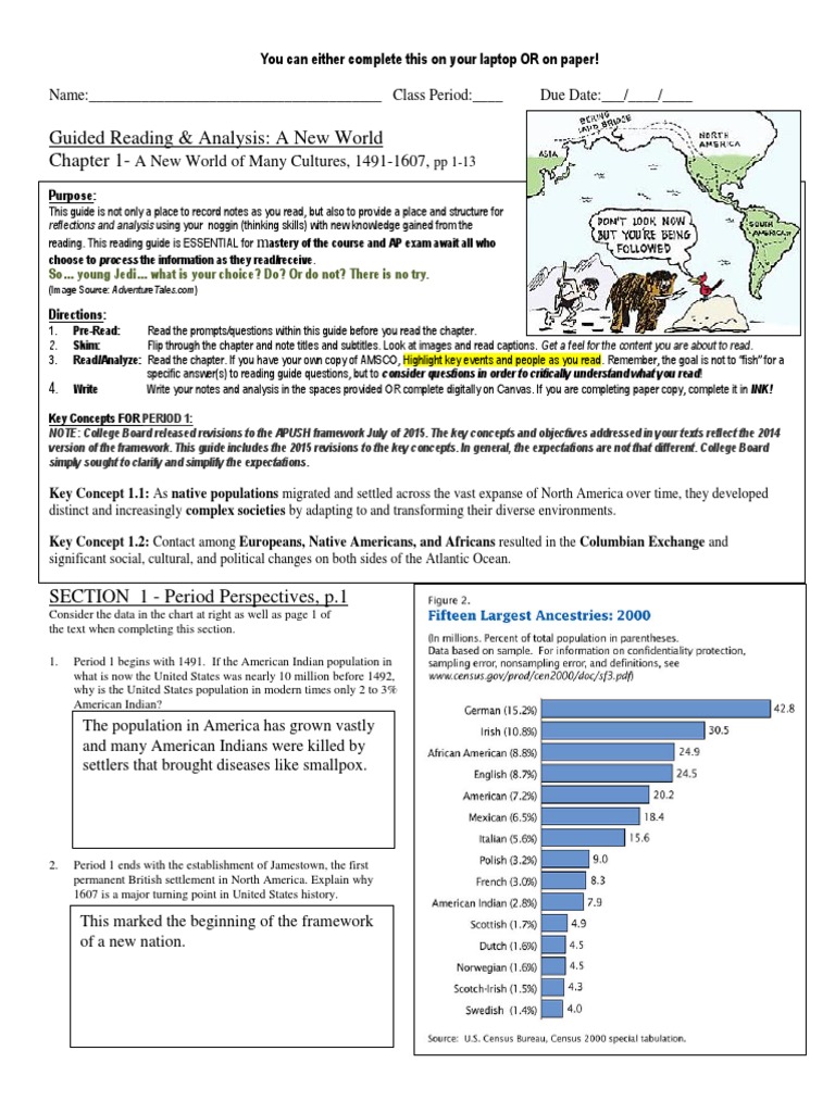 Amsco Chapter 1 Reading Guide | PDF | Age Of Discovery | Native ...