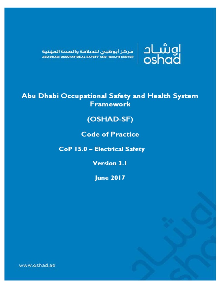 Safety Electrical OSHAD | PDF | Occupational Safety And Health ...