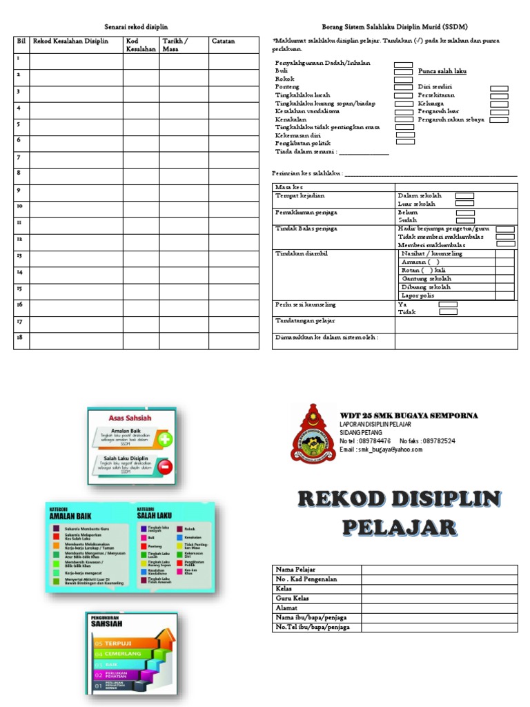 Buku Rekod Disiplin | PDF