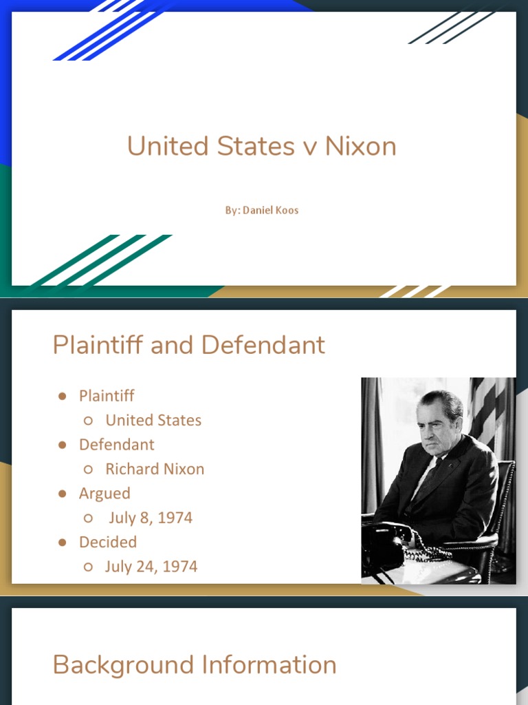 United States v Nixon Case Summary | PDF