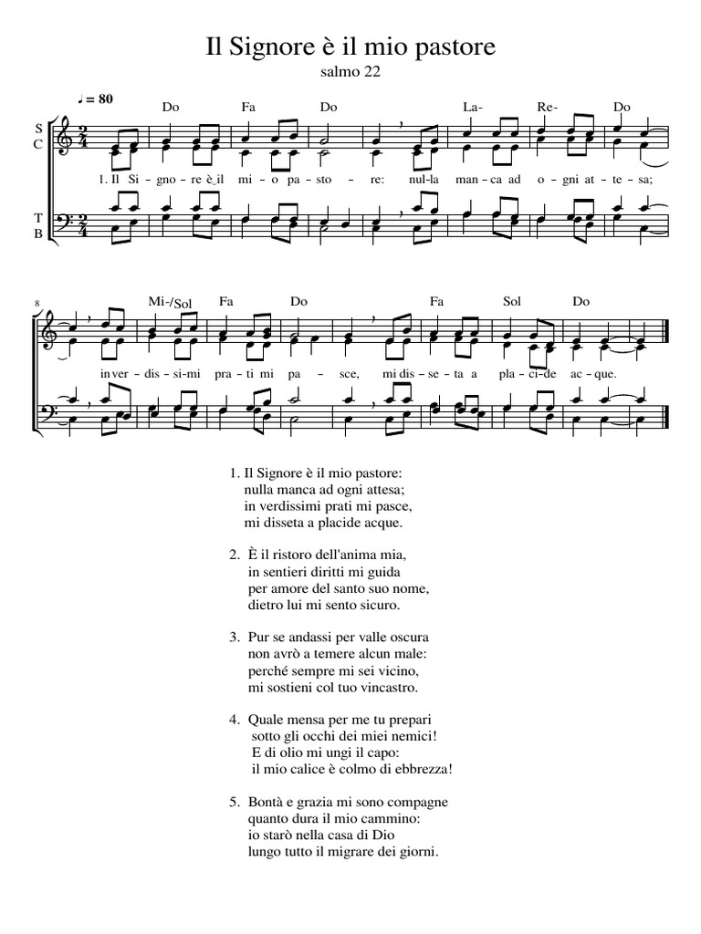 Il Signore È Il Mio Pastore PDF | PDF