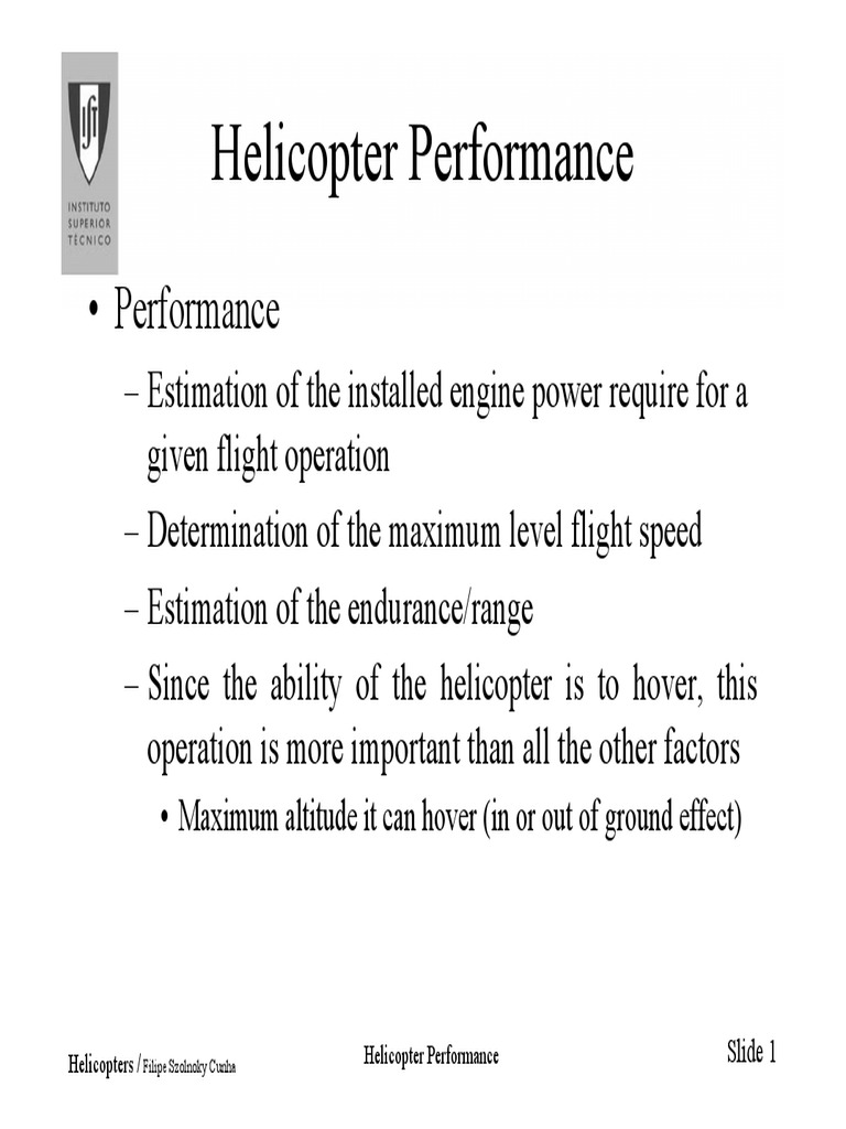 Helicopter Performance Analysis Guide | PDF | Helicopter | Helicopter Rotor