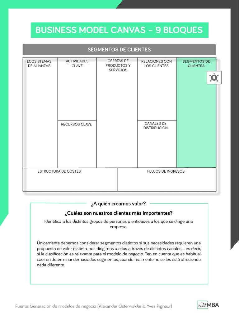 Business Model Canvas: 9 Bloques Clave | PDF | Modelo de negocio ...