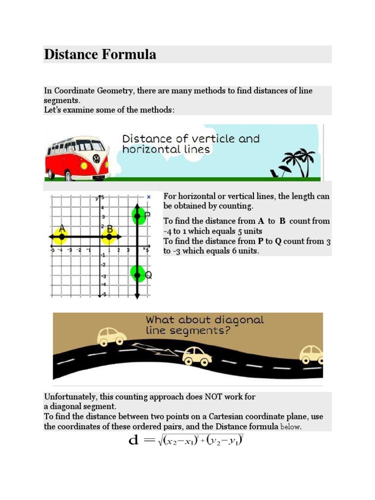 Distance Formula | PDF