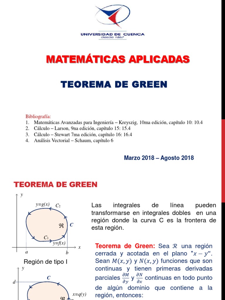 Teorema de Green | PDF | Integral | Curva