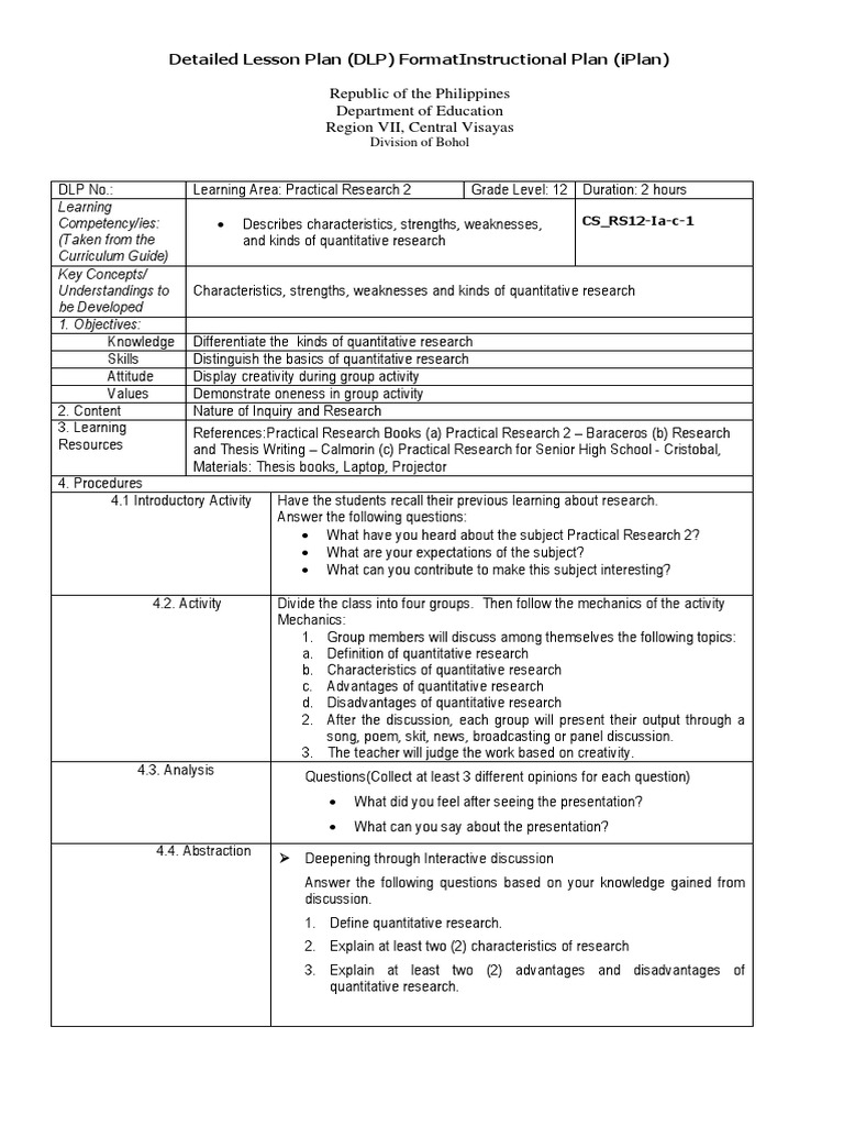 Learning Competency/ies: (Taken From The Curriculum Guide) Key Concepts ...