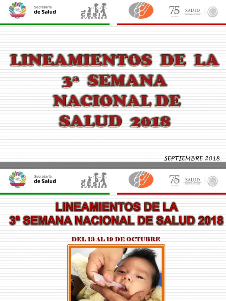 Lineamientos 3a SNS 2018 y Esquema de Vacunacion 2018 | PDF | Especialidades Medicas | Medicina