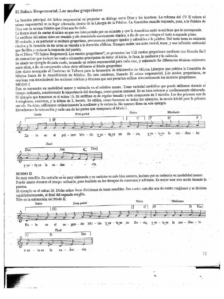 Salmos Modos Gregorianos | PDF