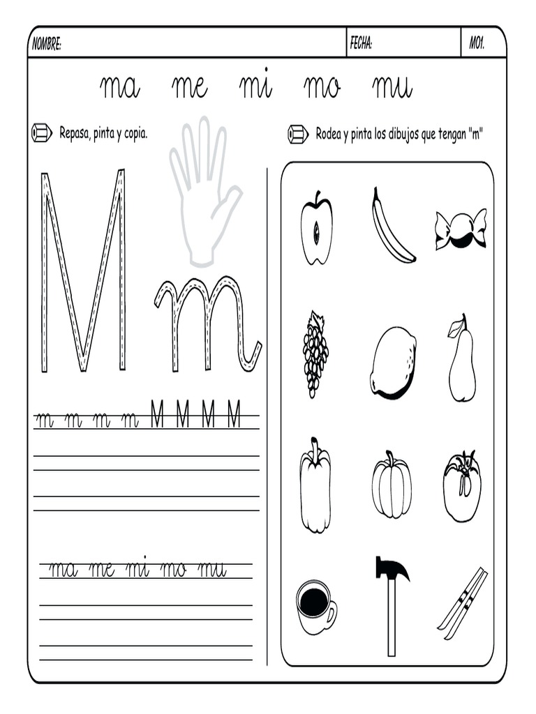 Actividades educativas con la letra M | PDF