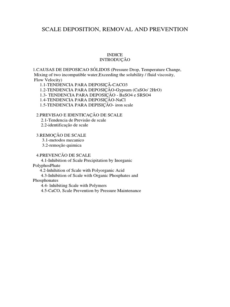 Scale Deposition | PDF