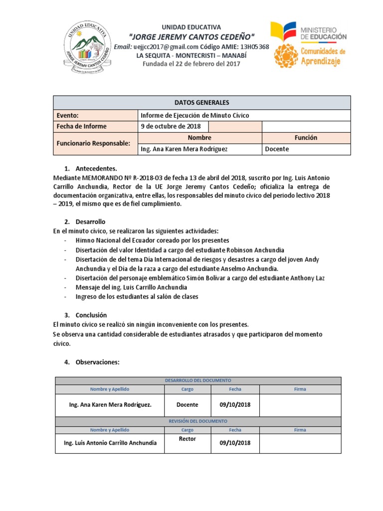 Formato de Informes | PDF