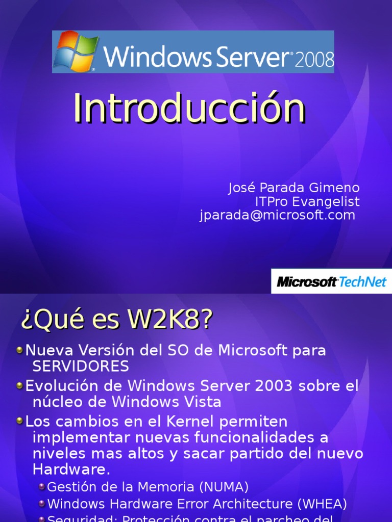 Introduccion A Windows Server 2008 | PDF | .NET Framework | Servicios de Información de Internet