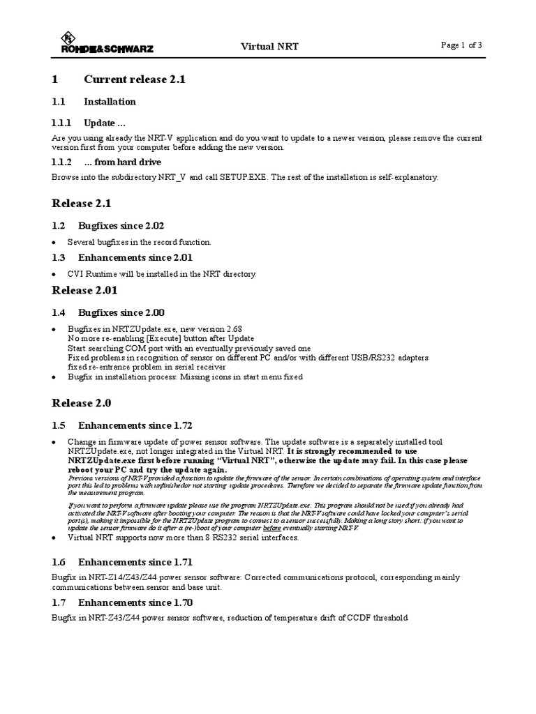 1 Current Release 2.1: Virtual NRT | PDF | Booting | Areas Of Computer ...