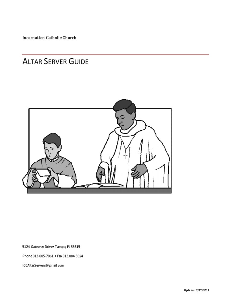 Altar Servers Training Manual | PDF | Mass (Liturgy) | Altar