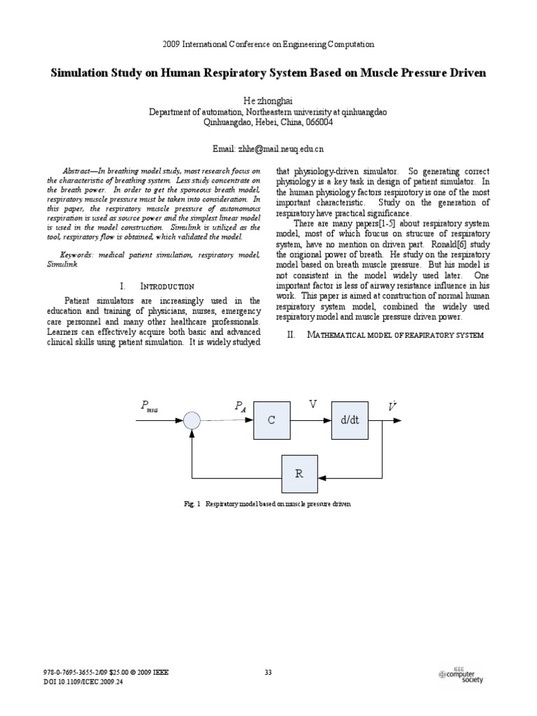 Simulation Study On Human Respiratory System Based On Muscle Pressure ...
