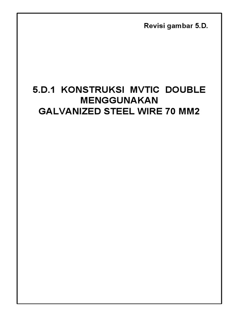 5.D.1 Konstruksi Mvtic Double Menggunakan Galvanized Steel Wire 70 Mm2 ...