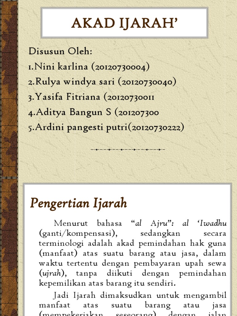 Ijarah | PDF