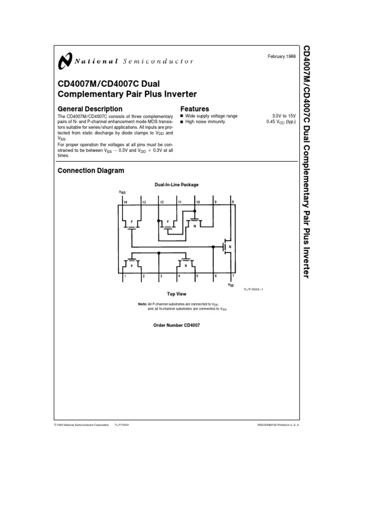 CD4007_datasheet.pdf | Power Inverter | Capacitor