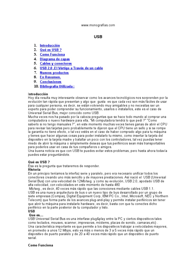 Historia Del Usb | PDF