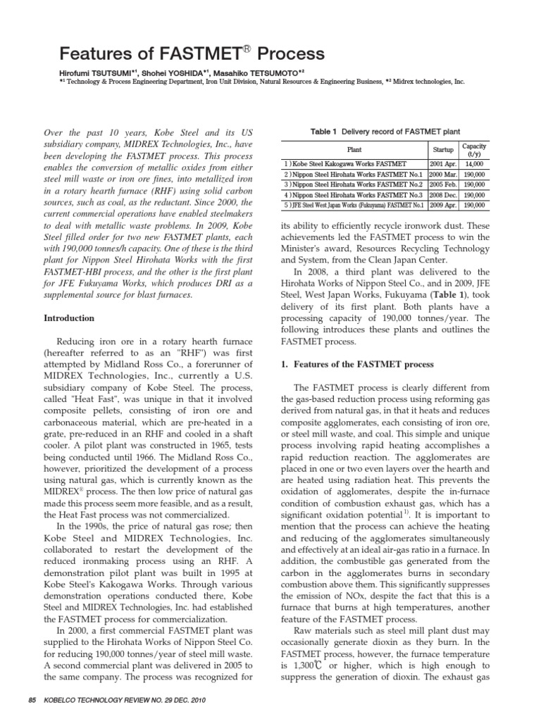 Alternative Routes To Iron Making | PDF | Blast Furnace | Steel