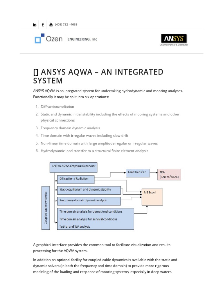 Ansys Aqwa - An Integrated System | Download Free PDF | Force | Ships