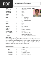 Matrimonial Resume CV | PDF | Lifestyle