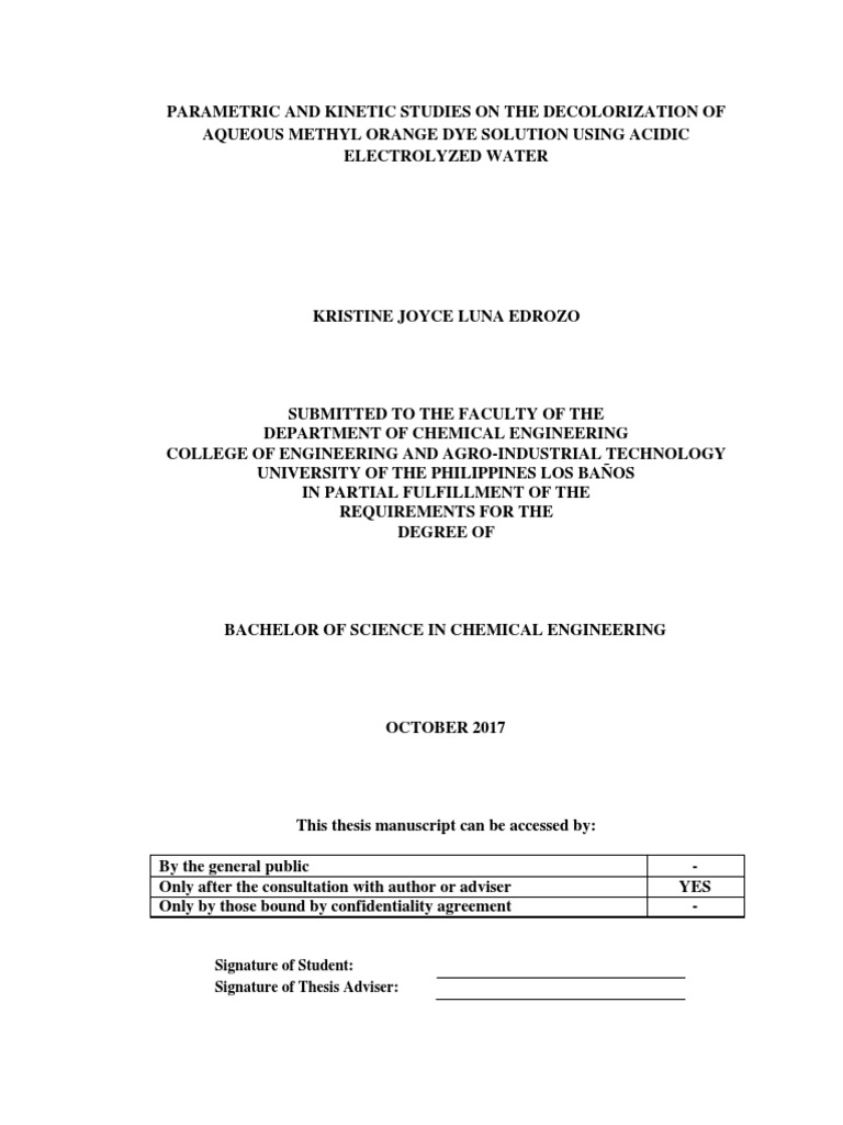 Edrozo Outline | PDF | Hydrogen Peroxide | Electrochemistry