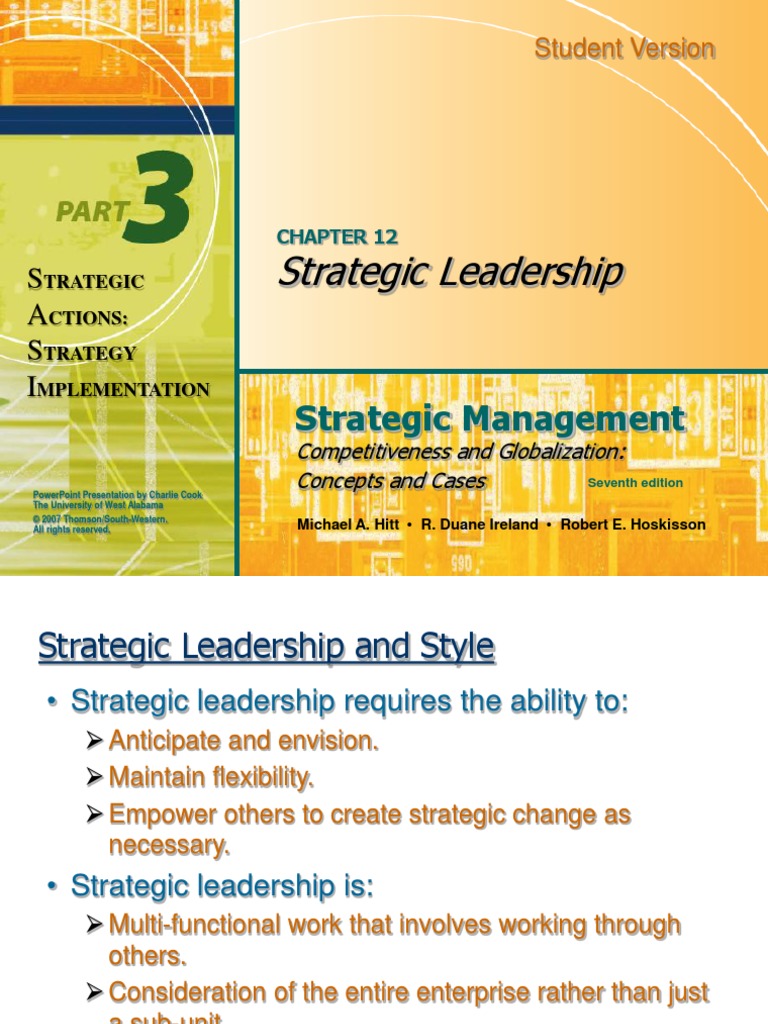 Strategic Leadership | PDF | Strategic Leadership | Strategic Management