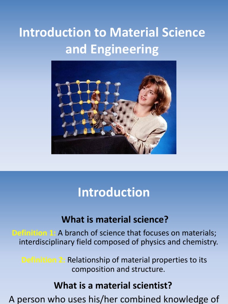 1-Introduction To Material Science and Engineering | PDF ...