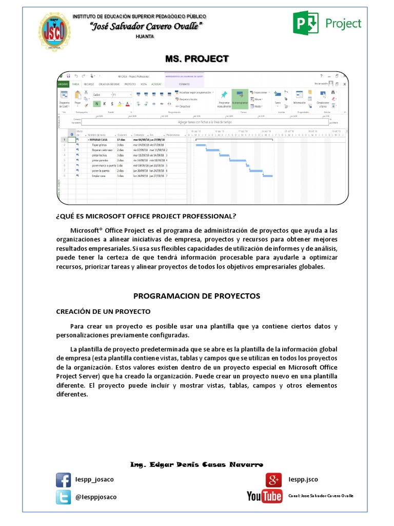 Manual de Project1 | PDF | Point and Click | Microsoft