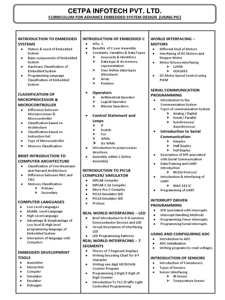 Advanced Embedded Systems Guide | PDF | Embedded System | C ...