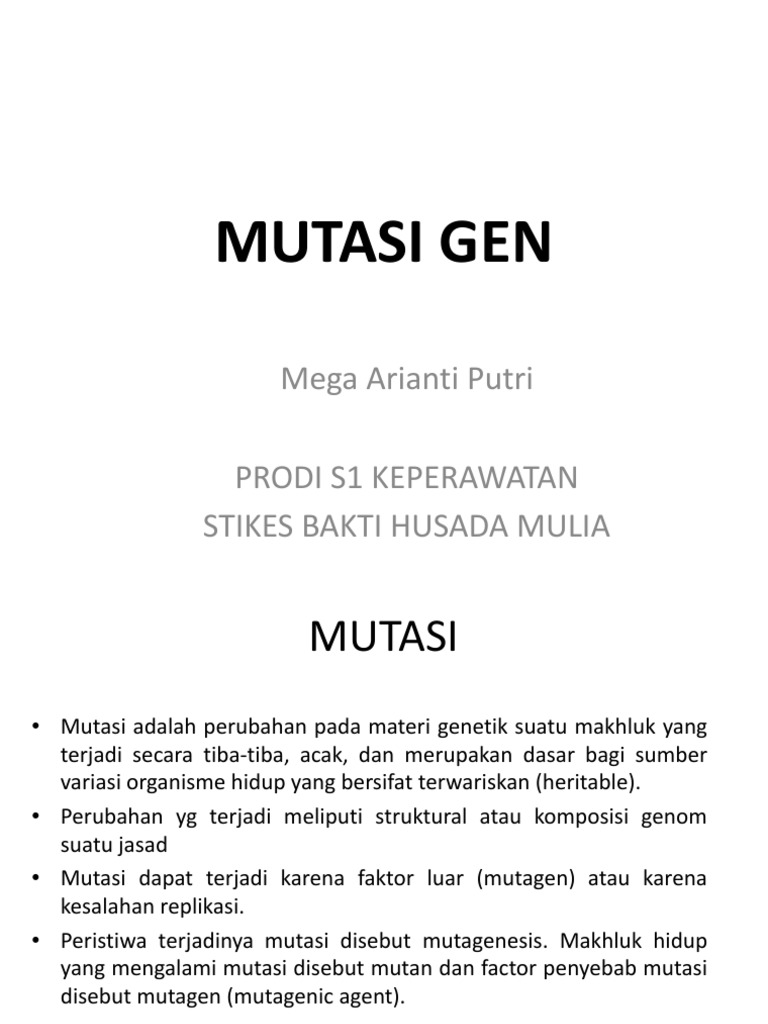 Mutasi Gen | PDF