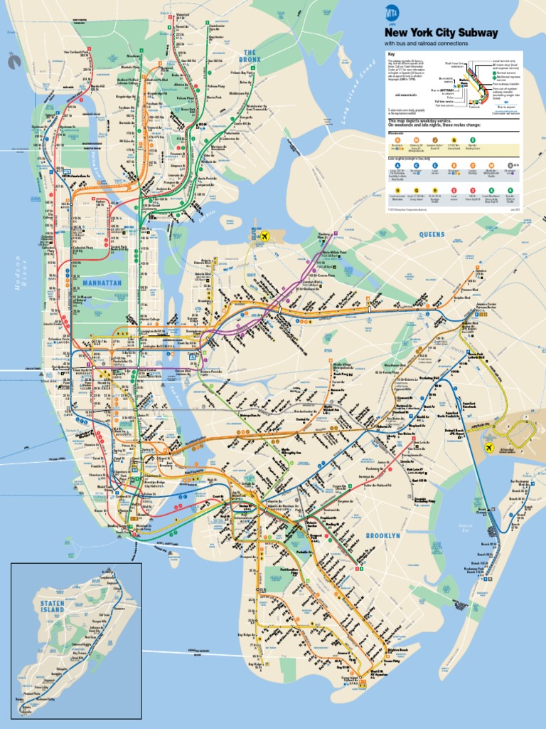 New York Subway Map PDF | PDF | Railway