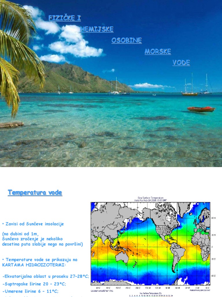 Fizicke I Hemijske Osobine Morske Vode | PDF