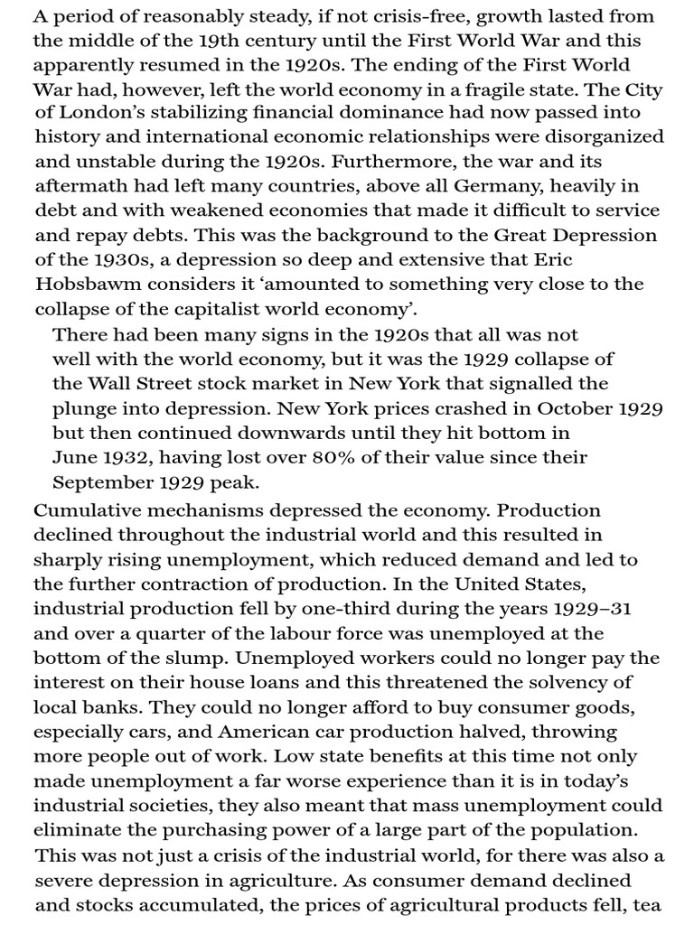 The Great Depression in The 1930s | PDF | Great Depression | Capitalism