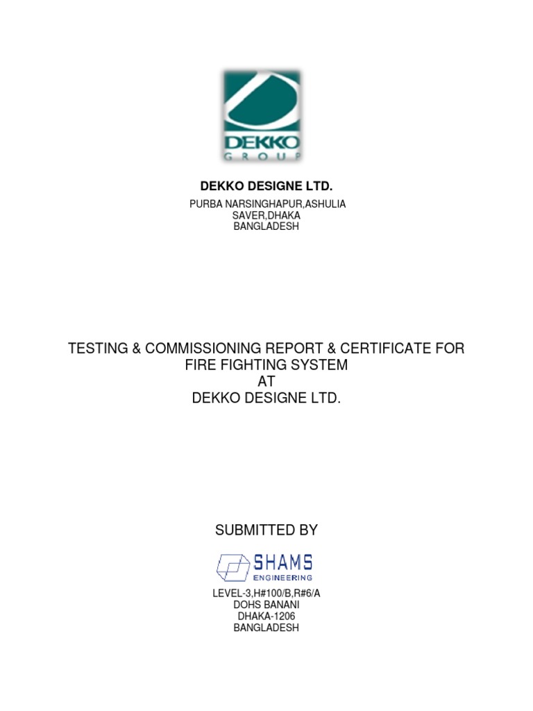 Fire System Report for Dekko Design | PDF