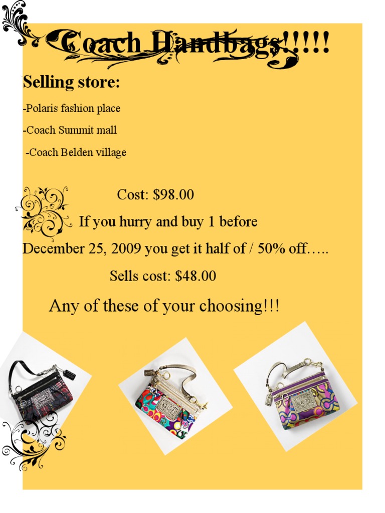 Coach Handbags | PDF