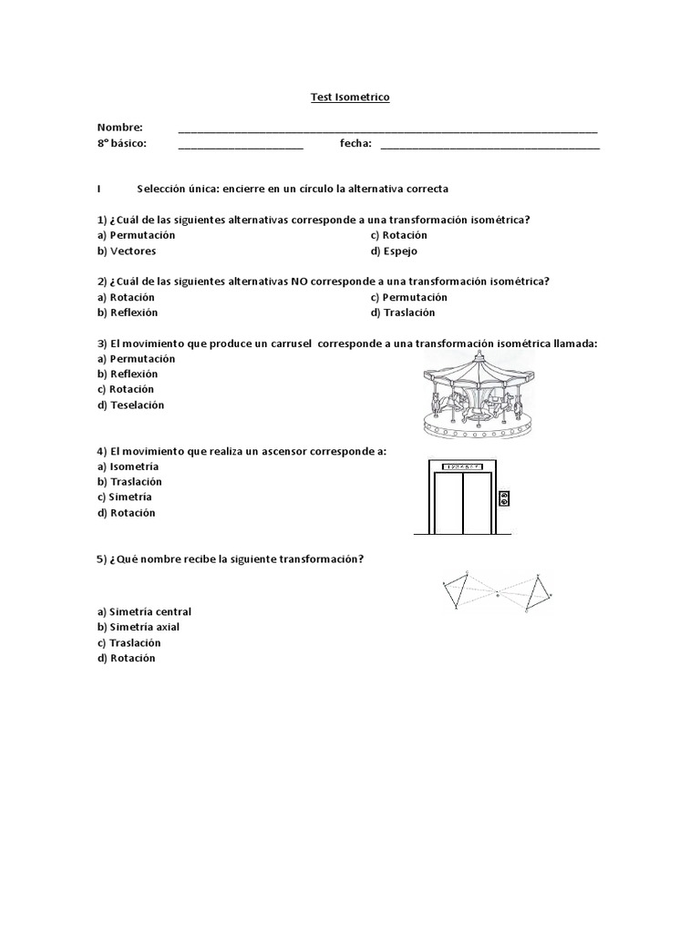 Test Isometrico | PDF | Métodos y materiales de enseñanza