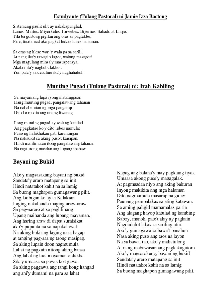 Mga Tula | PDF